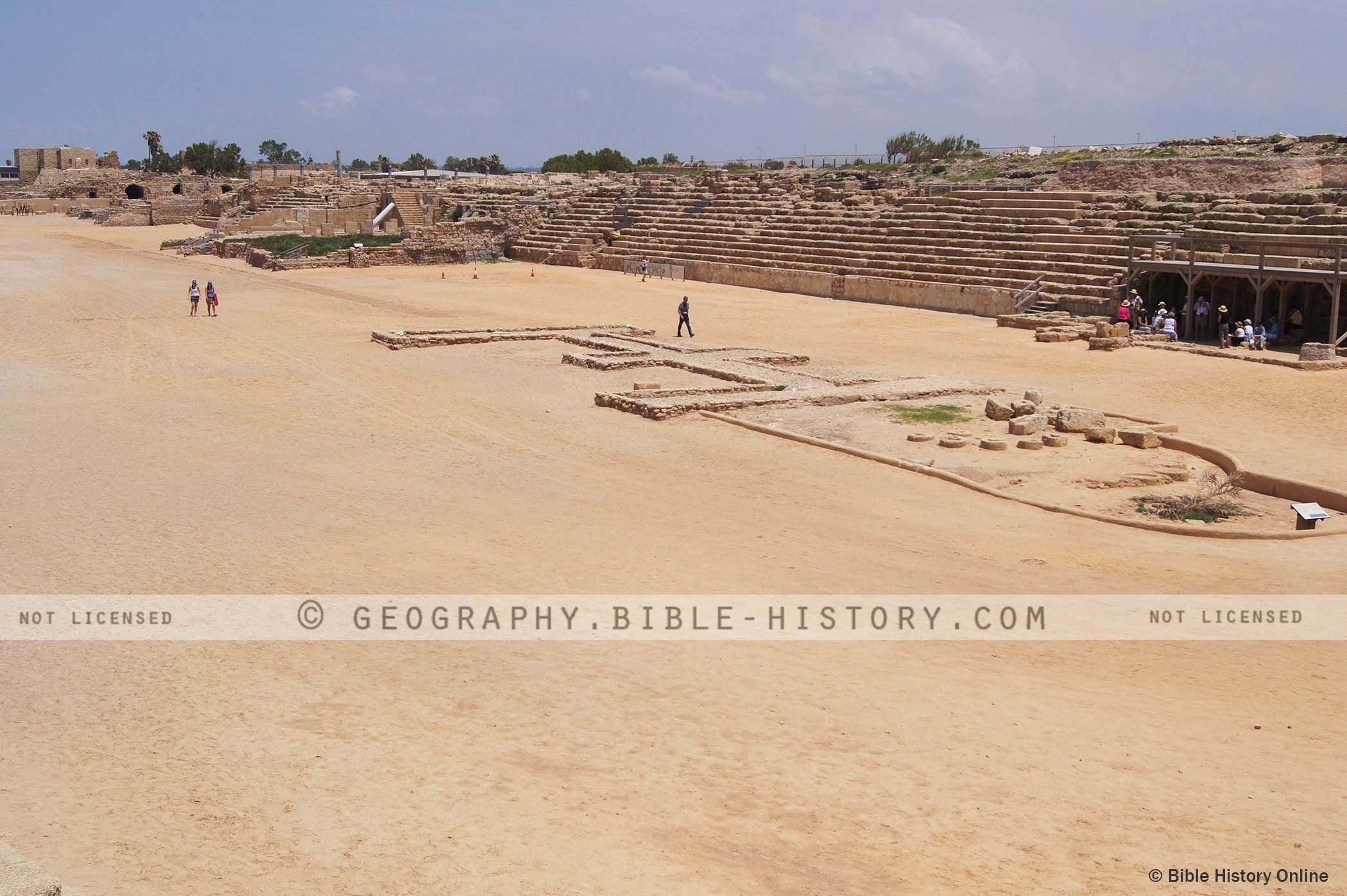 Hippodrome at Caesarea - Color Photo (72 DPI) 1-Year License - Bible ...