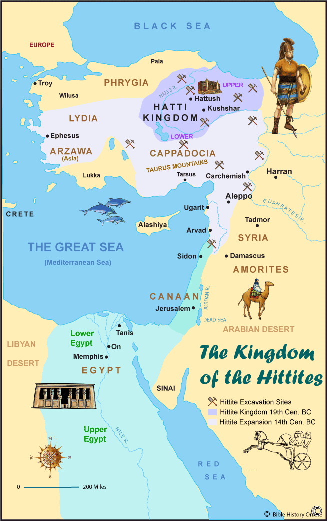 Hittite Kingdom - Color Map (72 DPI) 1-Year License - Bible Maps and Images