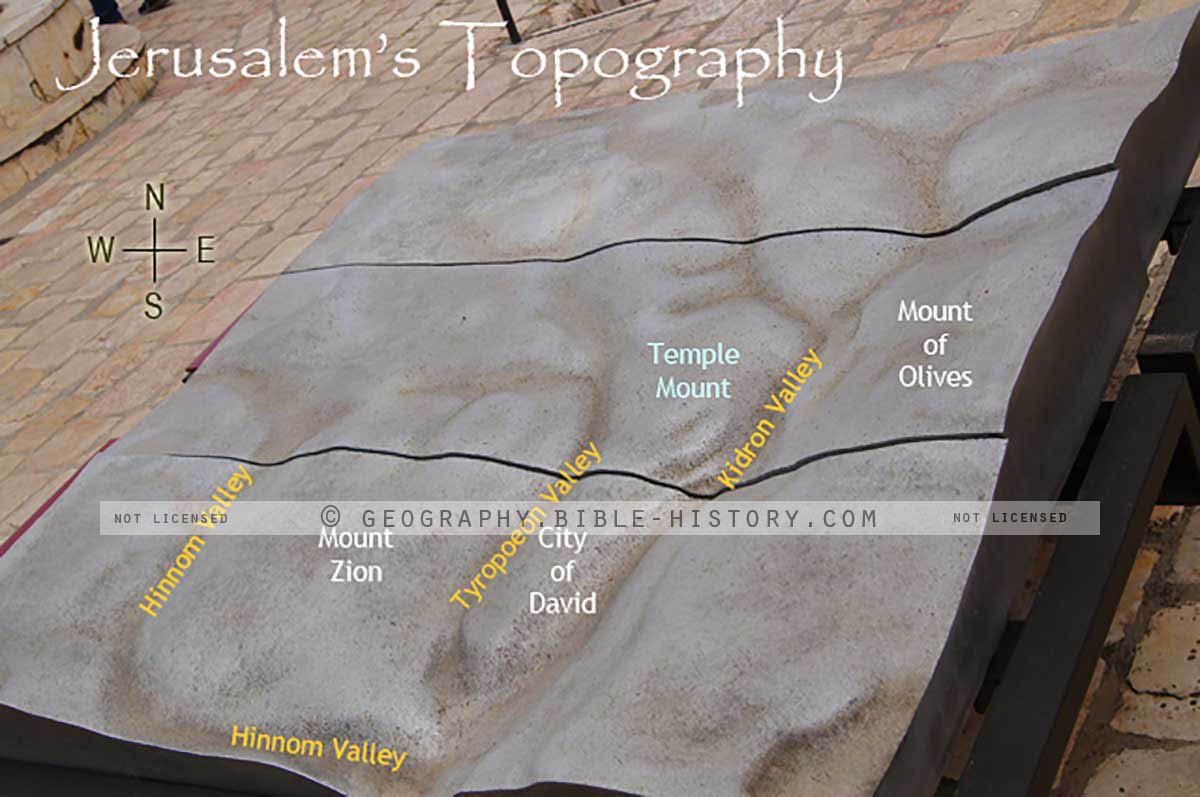 Jerusalem's Topography - Color Photo (72 DPI) 1-Year License - Bible ...