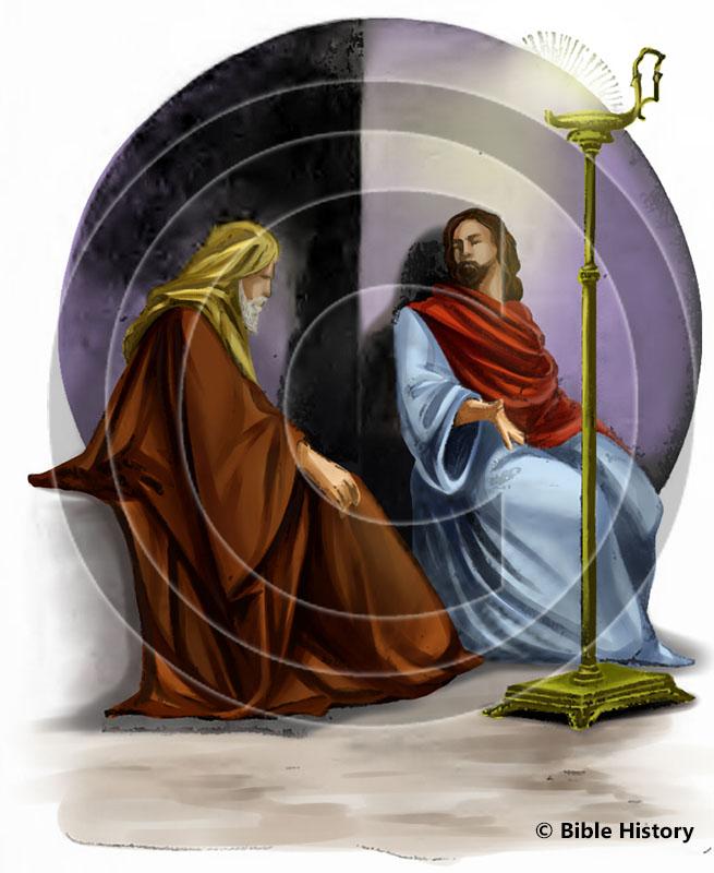 Nicodemus Visits Jesus at Night - Bible Illustration (Hi-Res. Download ...