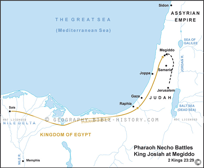 Pharaoh Necho Battles King Josiah at Megiddo - Basic Map (72 DPI) 1 ...