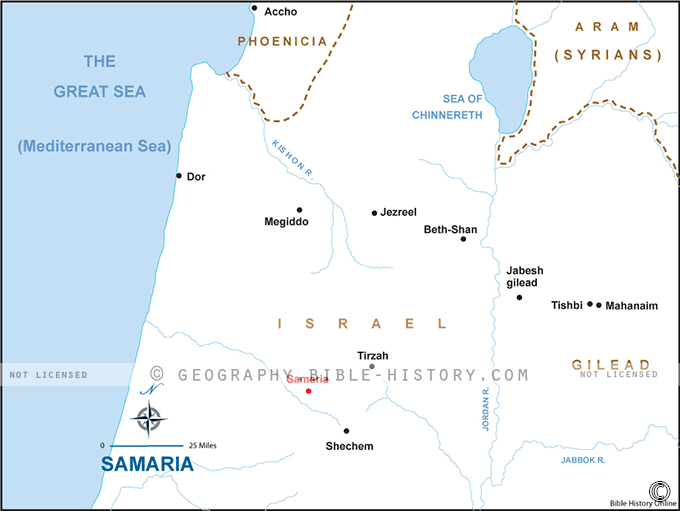 Samaria - Basic Map (Hi-Res. Download) 1-Year License - Bible Maps and ...