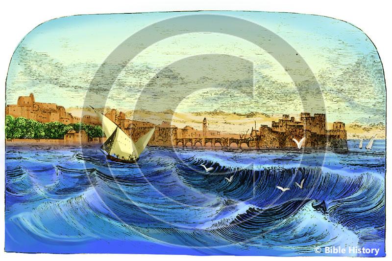 Sidon Port - Bible Illustration (Hi-Res. Download) 1-Year License ...
