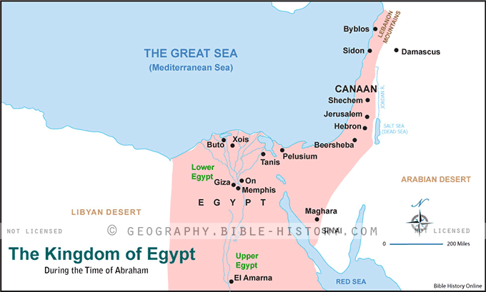 The Kingdom of Egypt - Basic Map (72 DPI) 1-Year License - Bible Maps ...