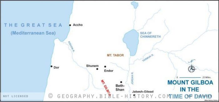 I Samuel Mount Gilboa - Basic Map (72 DPI) 1-Year License - Bible Maps ...