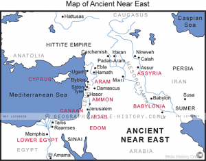 Map Ancient Near East - Basic Map (72 DPI) 1-Year License - Bible Maps and Images