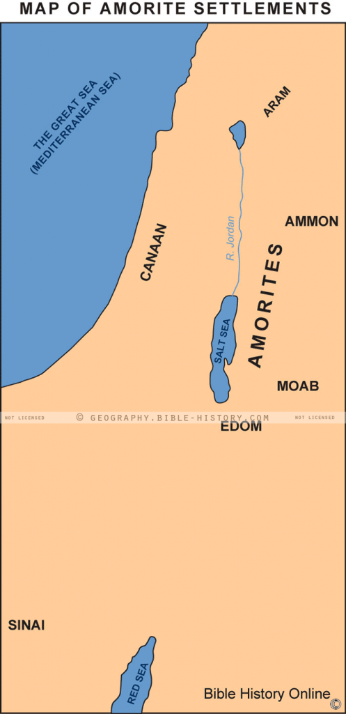 Amorites Territory - Basic Map (72 DPI) 1-Year License - Bible Maps and ...