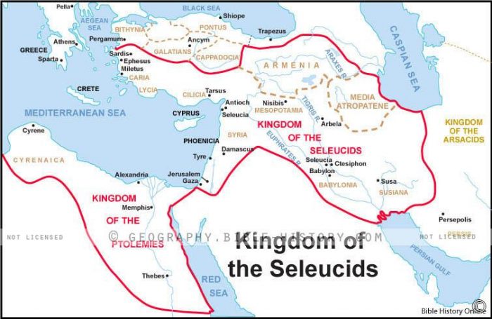 Kingdom of the Seleucids - Basic Map (72 DPI) 1-Year License - Bible ...