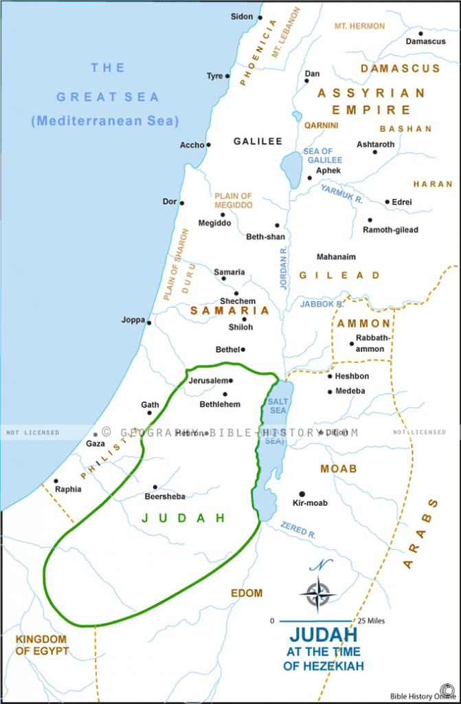 Judah at the Time of Hezekiah - Basic Map (72 DPI) 1-Year License ...