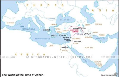 Jonah the World - Basic Map (72 DPI) 1-Year License - Bible Maps and Images