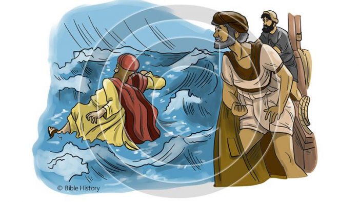 Jonah Thrown Overboard - Bible Illustration (72 DPI) 1-Year License ...