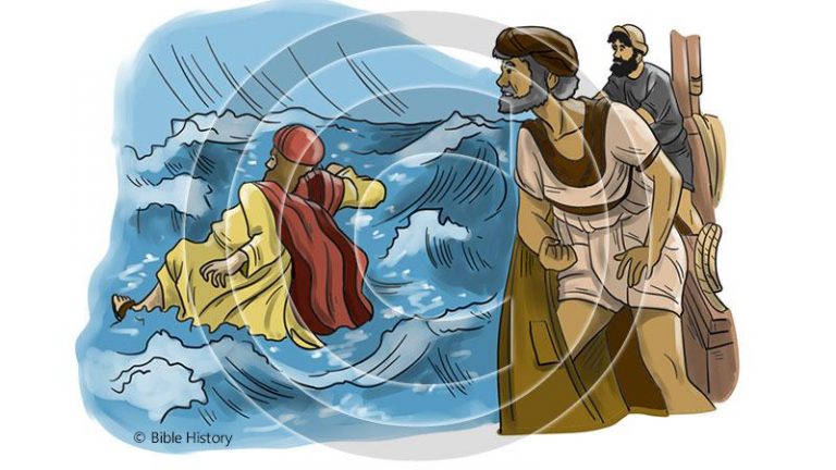 Jonah Thrown Overboard - Bible Illustration (72 DPI) 1-Year License ...