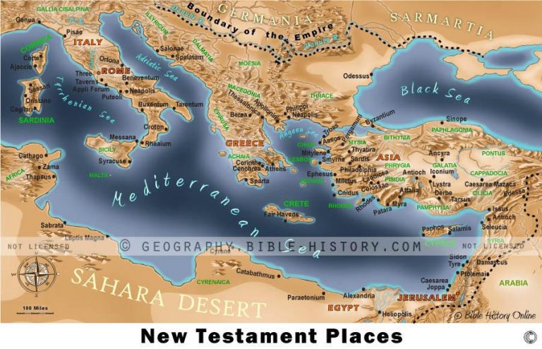 New Testament Places - Topo Color Map (72 DPI) 1-Year License - Bible ...