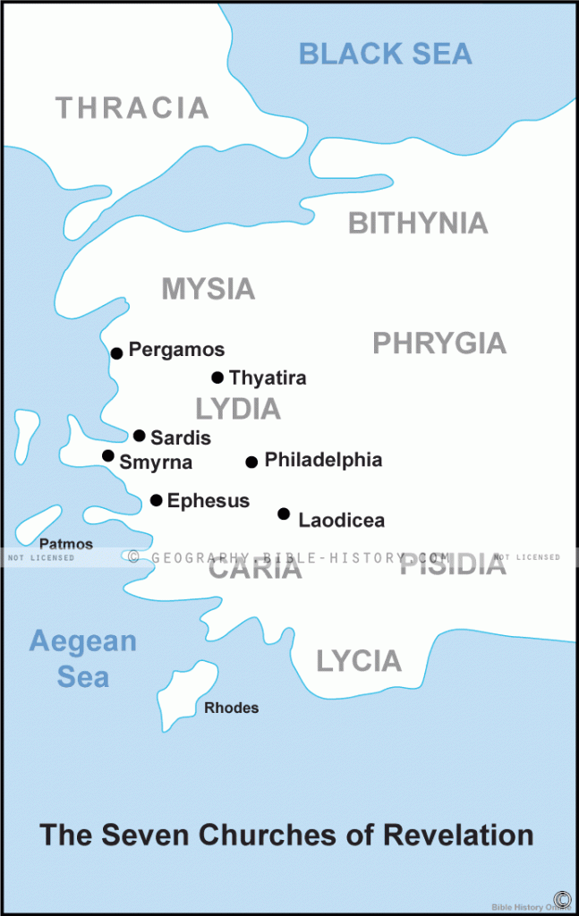 Revelation Seven Churches of Asia - Basic Map (72 DPI) 1-Year License ...