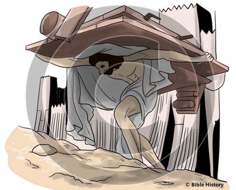 Samson - Bible Illustration (72 DPI) 1-Year License - Bible Maps and Images