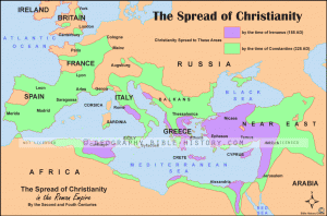 Spread of Christianity - Color Map (72 DPI) 1-Year License - Bible Maps ...